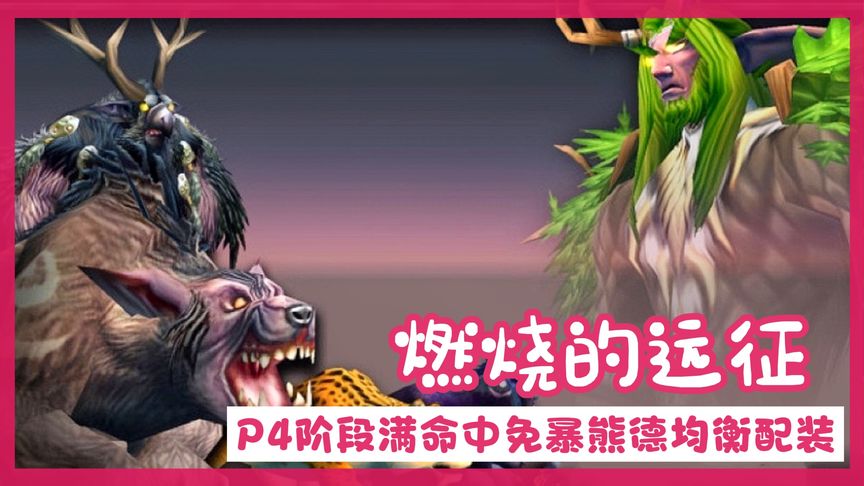 魔兽世界TBC怀旧服:P4阶段满命中免暴熊德均衡配装,便宜又实用
