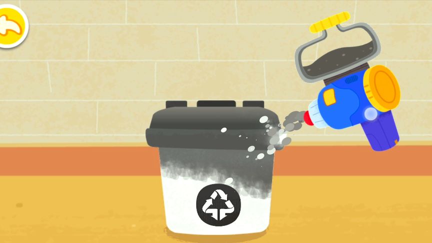 学会垃圾分类,给其他垃圾桶涂色并分类认识哪些是其他垃圾