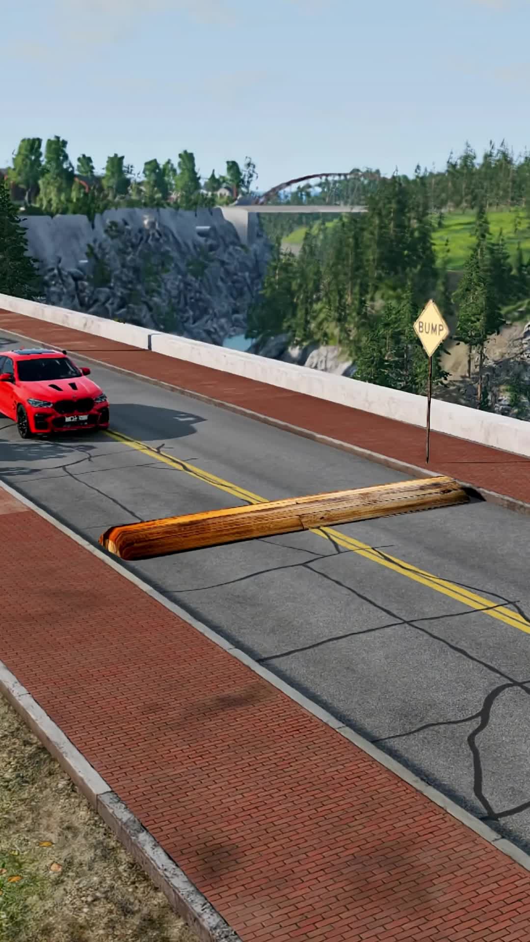 这里的减速带非常高 #有趣的视频#模拟驾驶#模拟游戏#汽车动画 #...