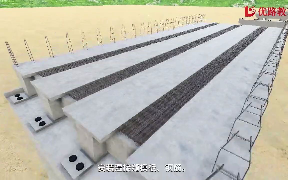 市政桥梁施工工艺演示,知识点全都在这个动画里了
