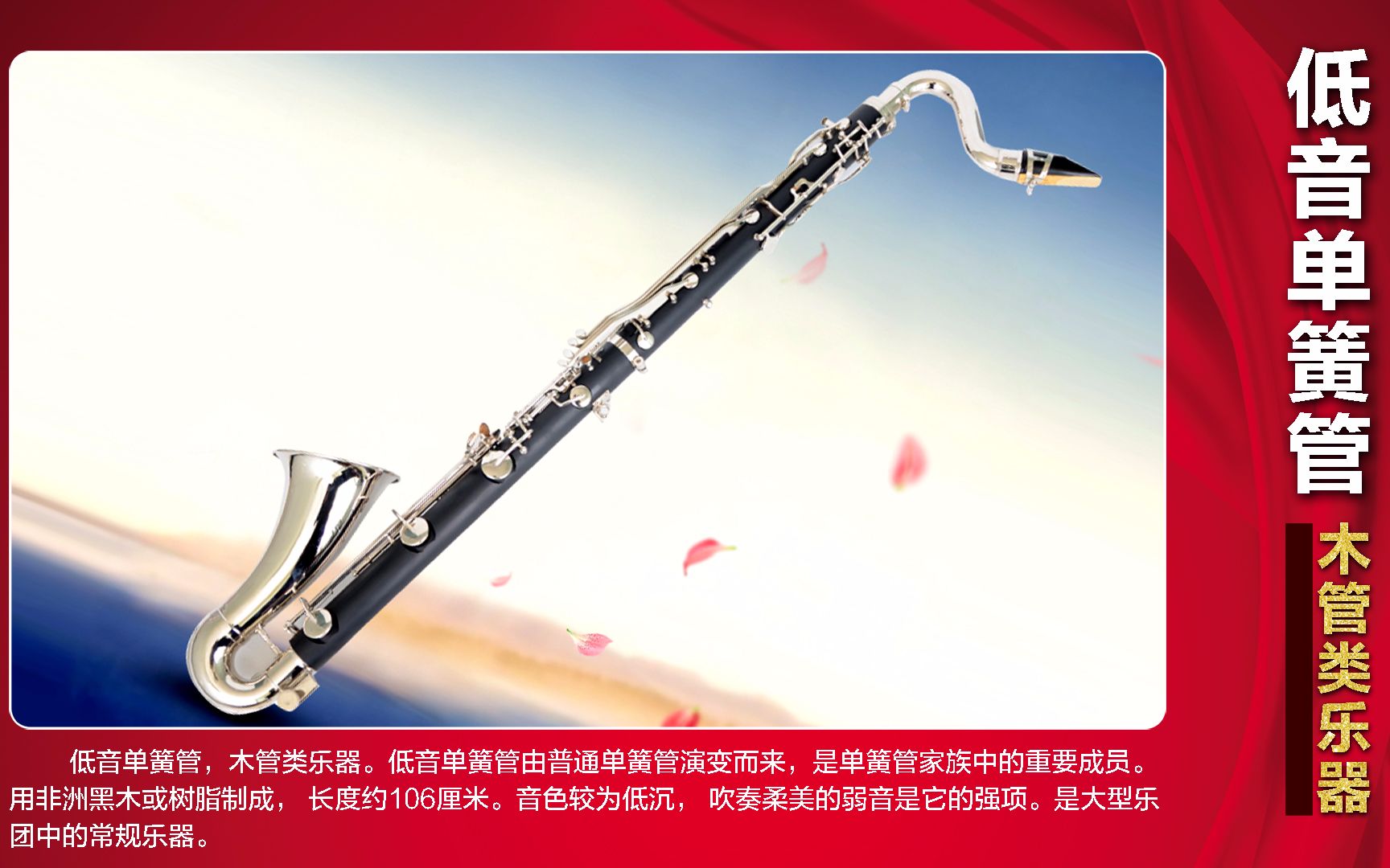 交响乐队中的各种乐器---低音单簧管