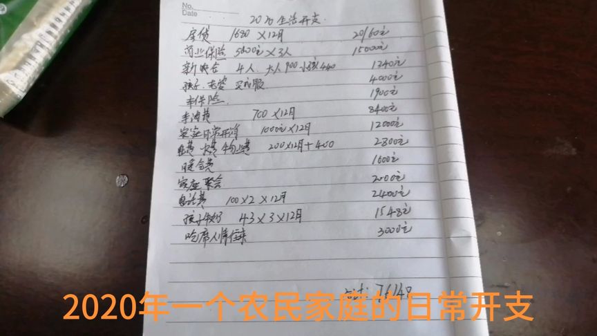 新疆农村家庭一年的日常开支,对不起,给70后丢脸了