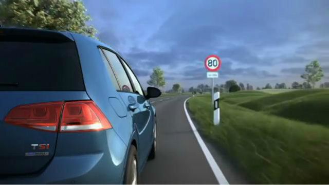 大众车载系统自动识别路面标志,提醒你注意车速限制