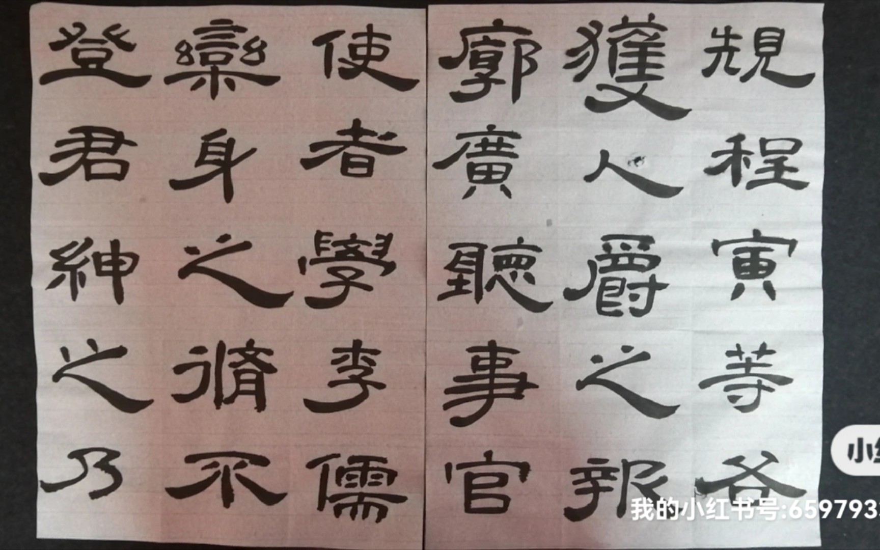 【坚持的力量】写字练字2022-11-19毛笔字隶书练字软笔书法