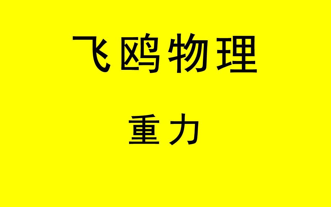 飞鸥 高一网课视频 高中物理知识点讲解 重力