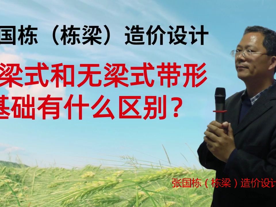 张国栋(栋梁)造价设计:有梁式和无梁式带形基础有什么区别?