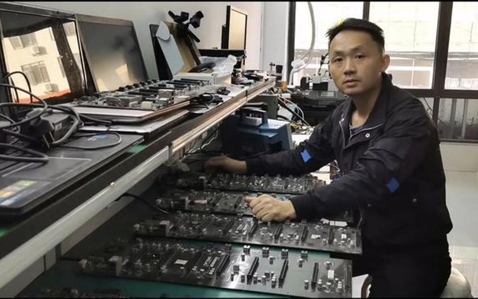 昂达矿机不开机,按照常规维修主板思路方法,照样轻松解决 !