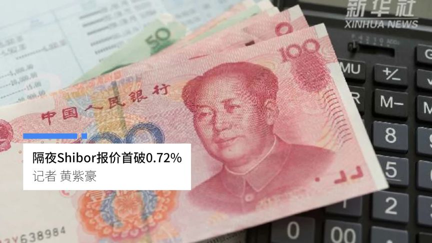 中国财富报道|隔夜Shibor报价首破0.72%