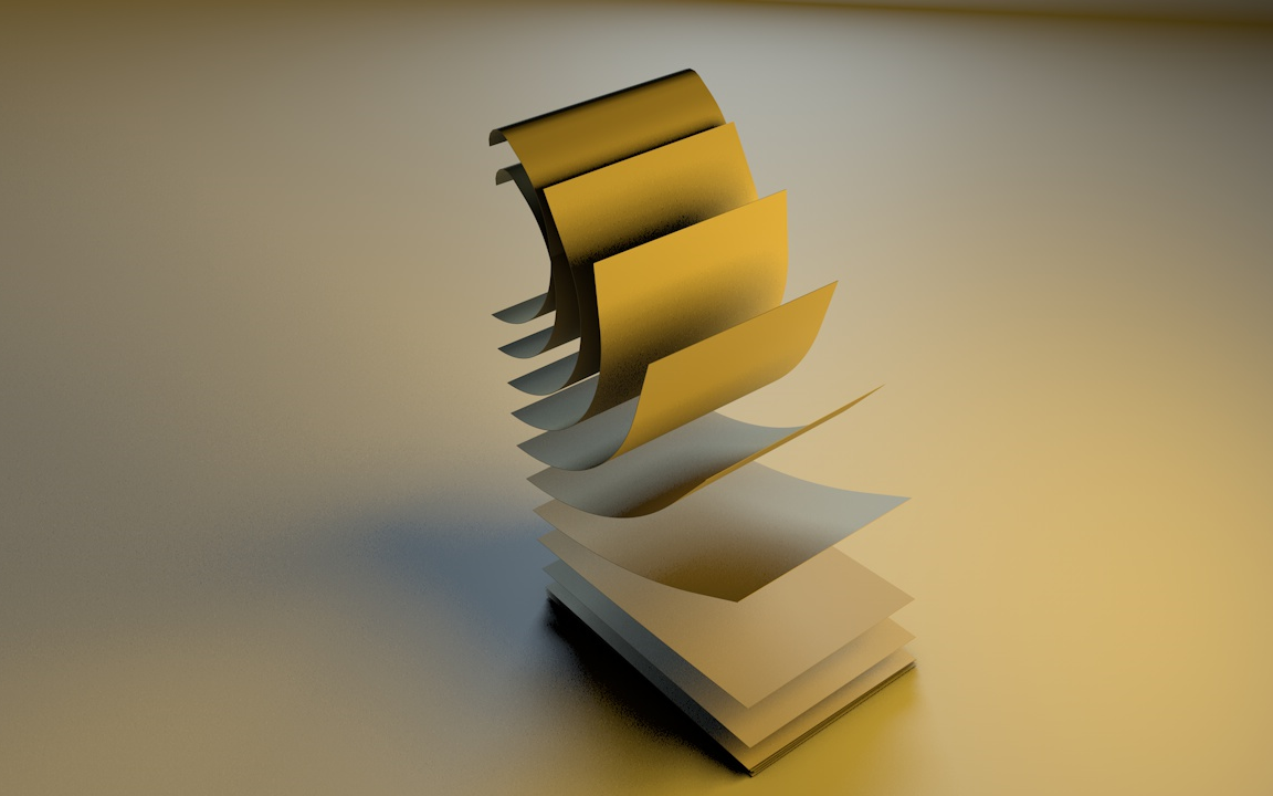 【C4D教程】运动图形进阶案例,制作纸张堆叠动画【中英字幕】