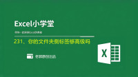 Excel使用技巧之你的文件夹侧标签够高级吗