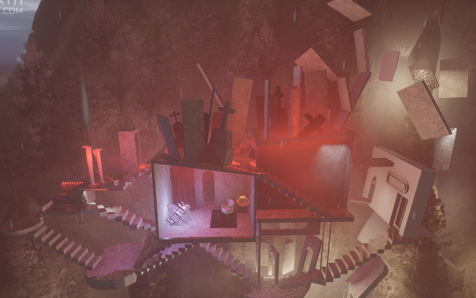 光辉城市 建模 动画 麦克白 3D 空间动画 莎士比亚戏剧场景设计