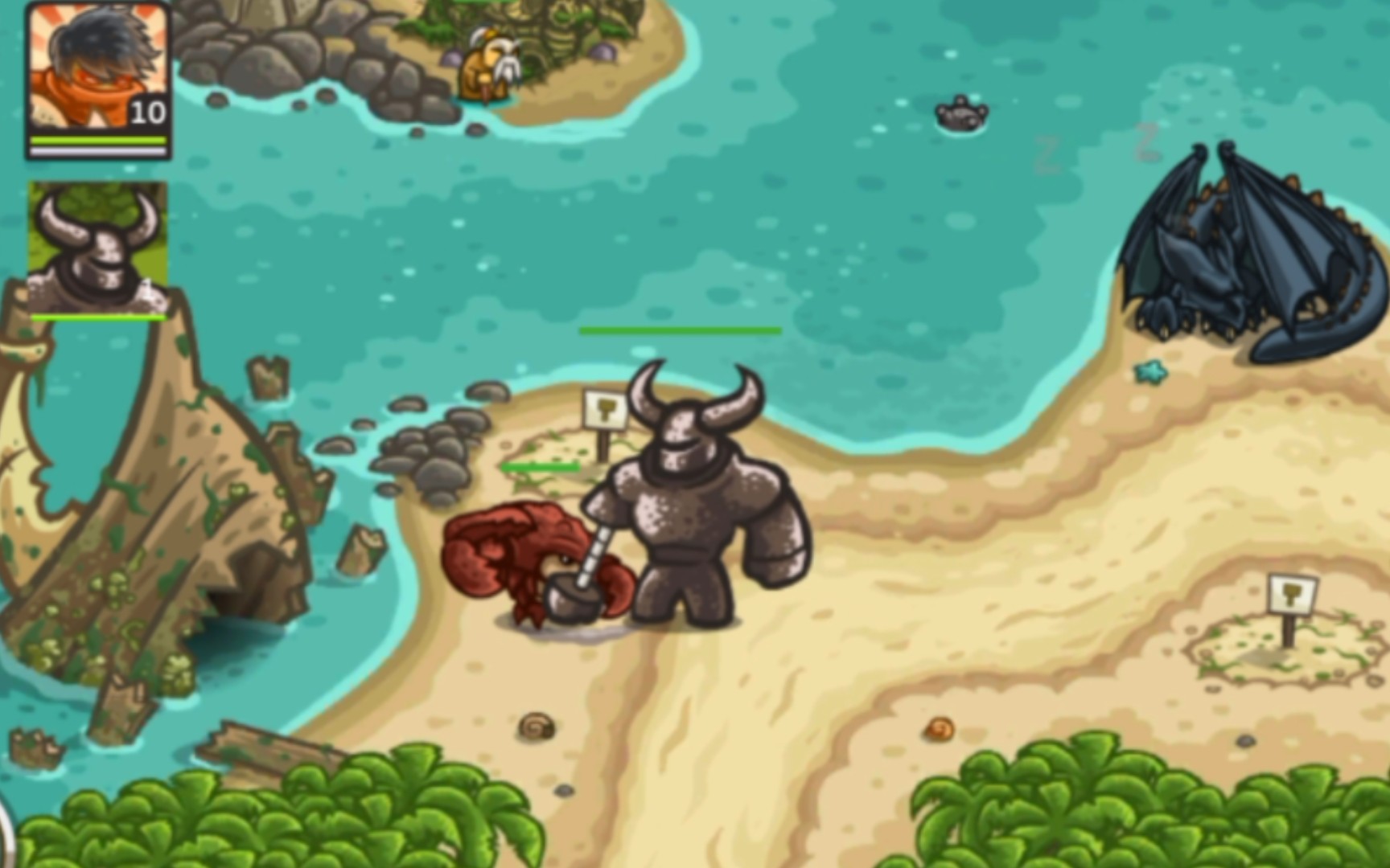 【王国保卫战前线】毁灭者vs狂暴巨蟹_单机游戏热门视频