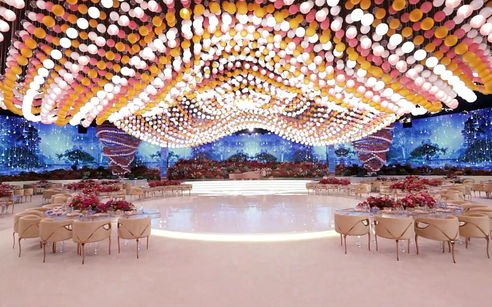 五一特辑,美轮美奂的婚礼宴会厅设计,美到哭的婚宴设计,刹那间恍惚了,...