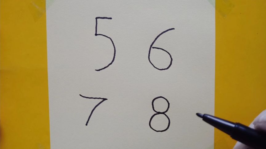 数字简笔画 用数字5678画水果