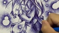 手绘:用圆珠笔画动漫