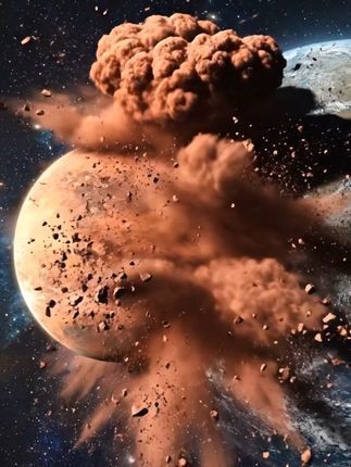 模拟不同星球与地球碰撞。#探索宇宙 #几何图形 #解压