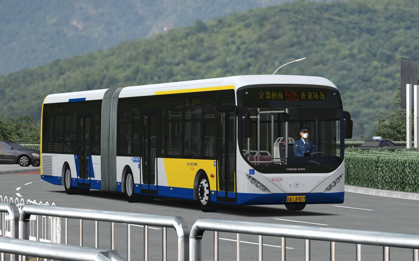 巴士模拟2 #171 大鲶鱼与北京香山的完邂逅!驾驶带后门监视器的青年...