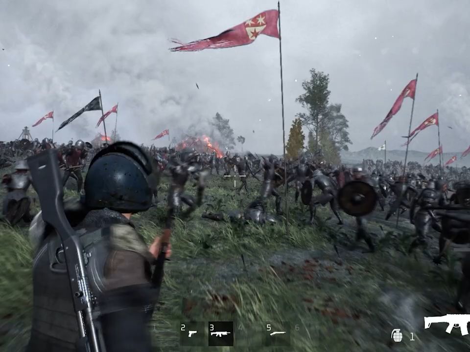 第一次看这么爽快的游戏,现代武器再中世纪战场杀疯了~