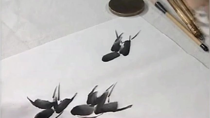 水墨画小燕子,简单易学,几步完成