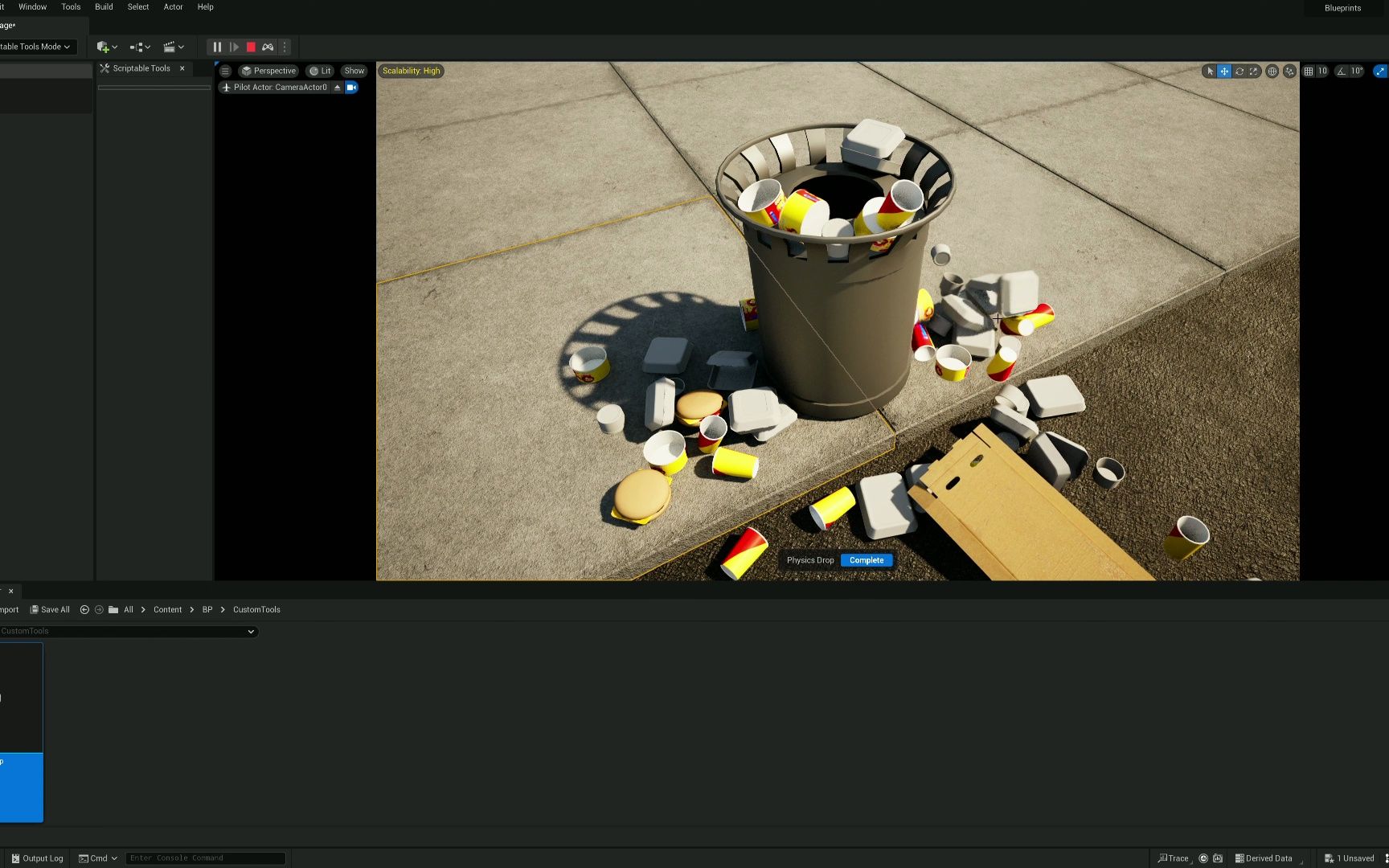 Unreal Engine 5.2 -脚本化工具介绍(物理散射)