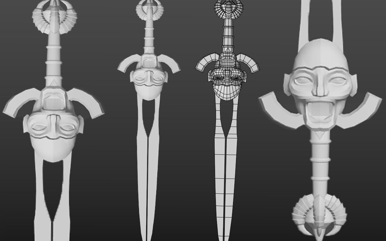 3dmax弑狮剑丨武器道具练习小案例