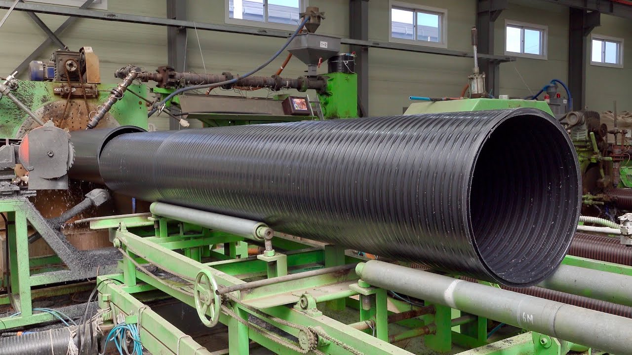 4K 过程 - 大型塑料管材批量生产工艺韩国PE水暖管厂*