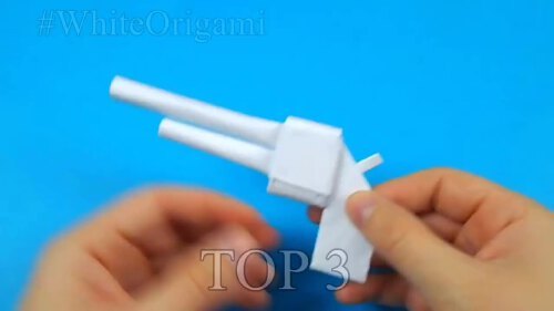 如何折纸手枪动手能力科技小制作折纸教程自制玩具折纸玩具