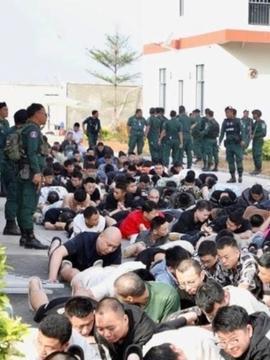 现场画面!柬埔寨对一电诈园区进行清剿,抓获2044名外籍涉案人员