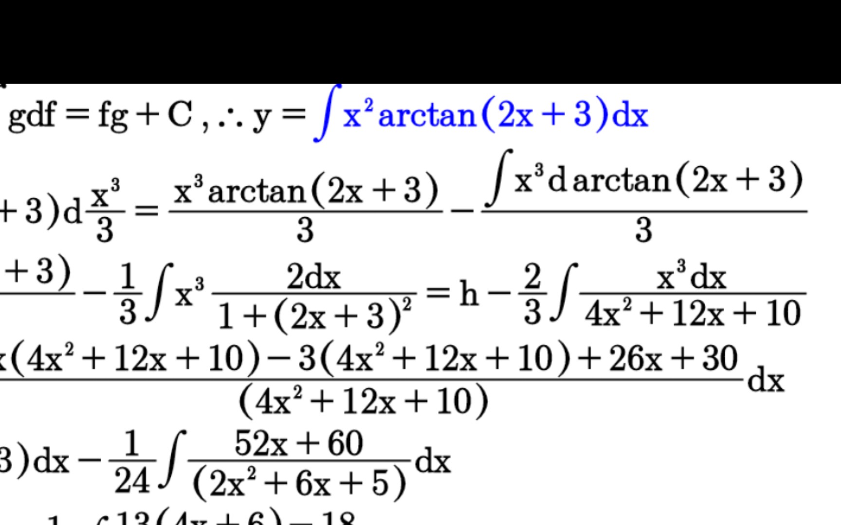 【高数数学不定积分分部积分法】$\frac{{\mathrm{x}}^{2}}{\mathrm{12}}$