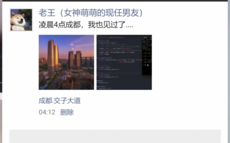 程序猿老王的微信特征…