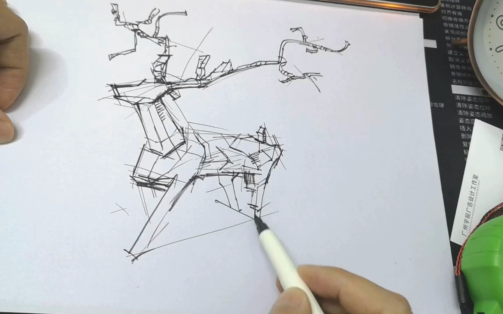 几何鹿雕塑小品建模下料斜坡字精神堡垒建模拆图不锈钢雕塑雕塑小品...