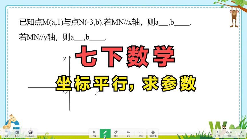 七下数学:线段与坐标轴平行,如何确定点的坐标?