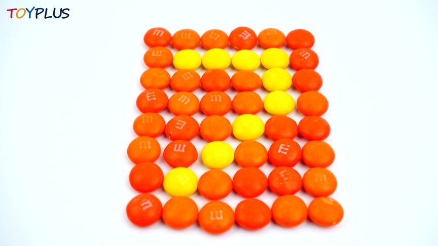 在充满糖果的情况下学习从1到10的数字动画