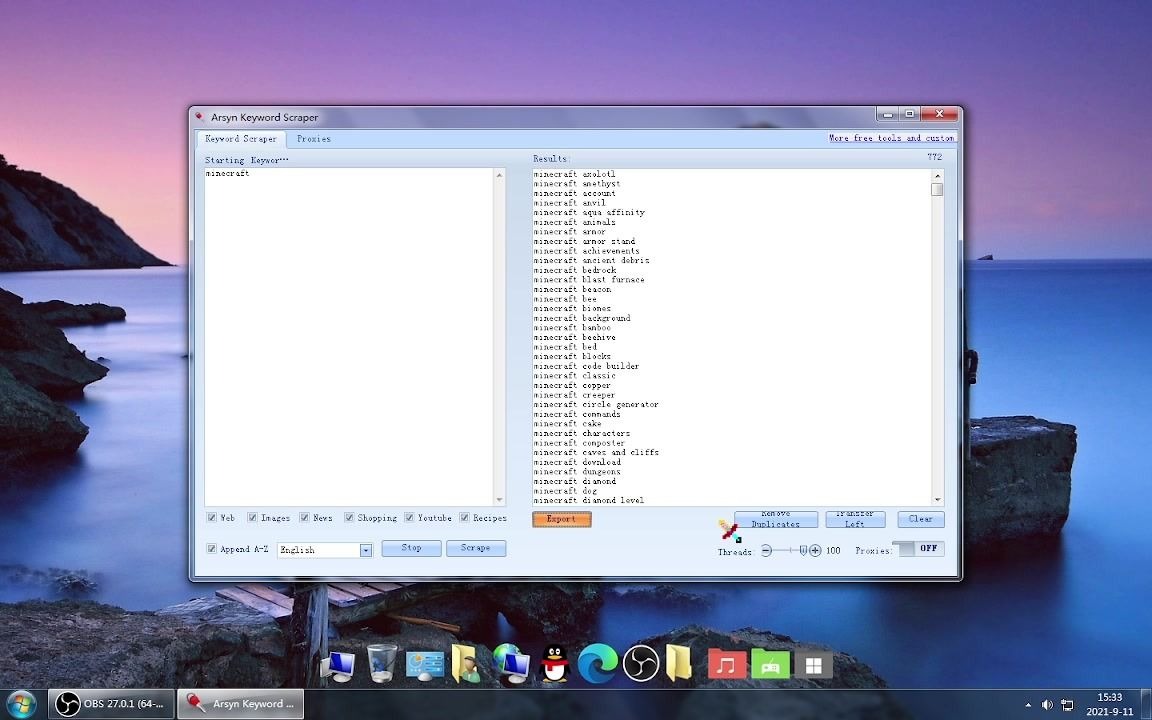 我的世界刷黑卡第一天 (刷keywords)