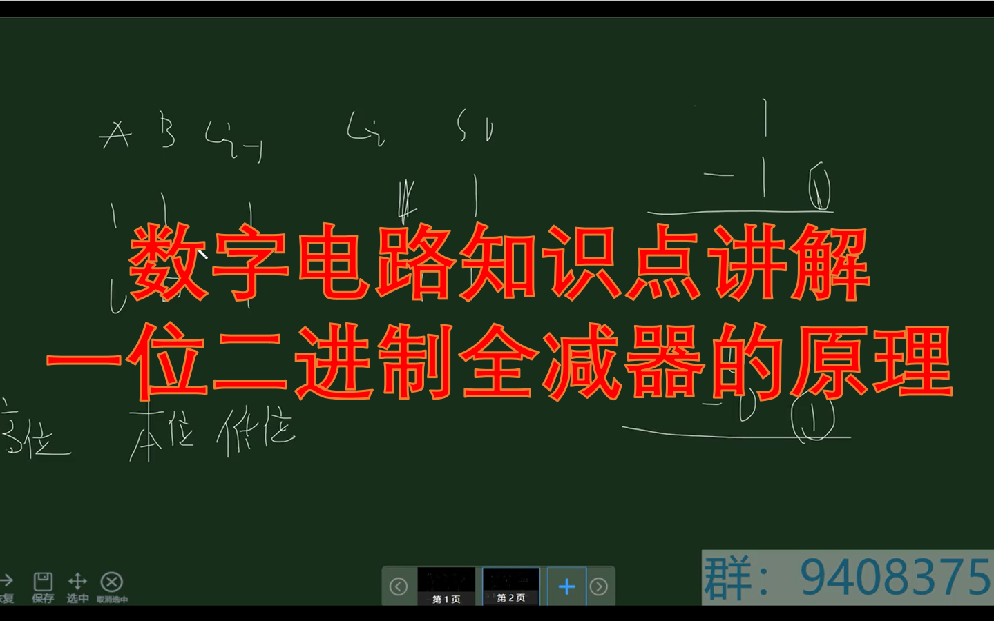 数字电路中的一个知识点——一位二进制全减器的原理