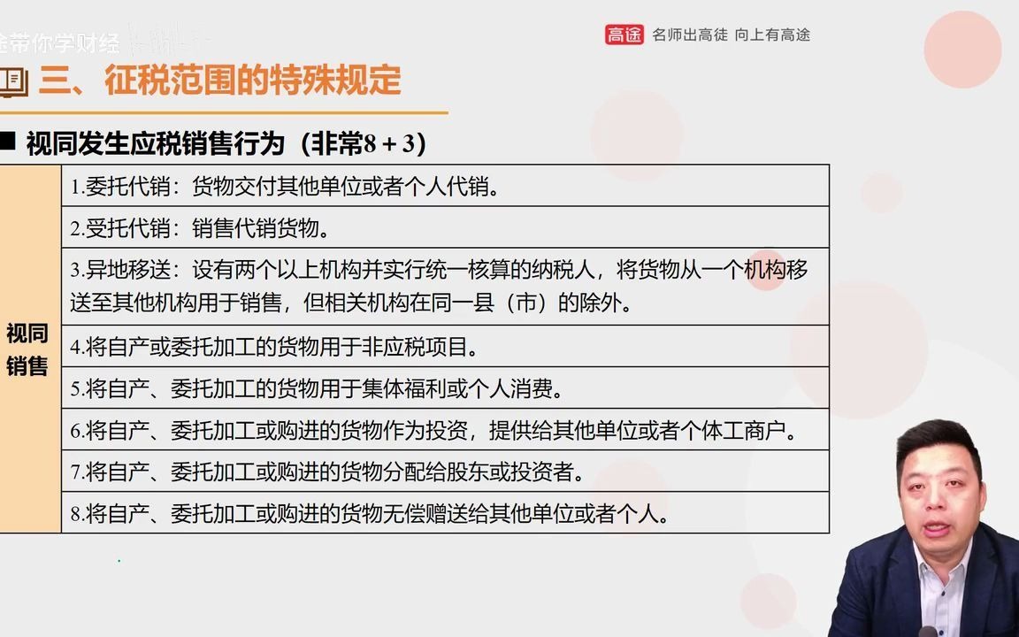 2023年注册会计师-税法-视同发生应税销售行为1丨王亭喜