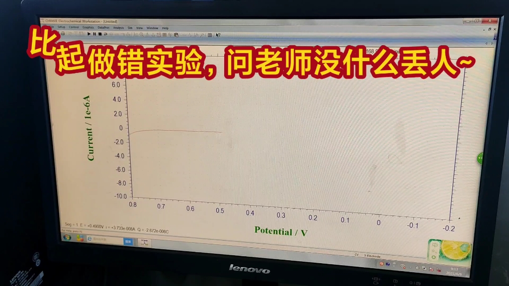 仪器分析实验——循环伏安法测定点极反应参数