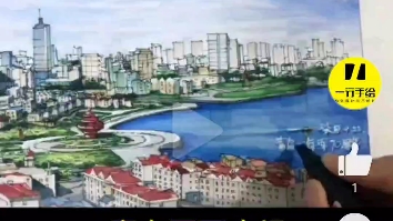 马克笔表现——青岛五四广场