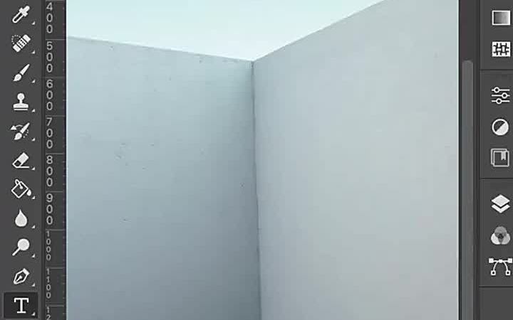 【平面设计案例课程】PS怎么制作墙体文字效果 平面设计显示器买...