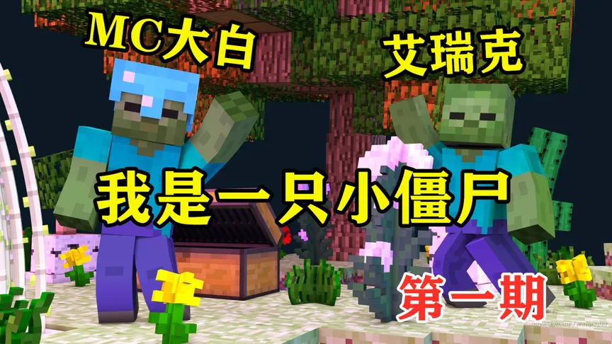 【MC大白】我的世界我是一只小僵尸第1期,僵尸兄弟搞笑生存!