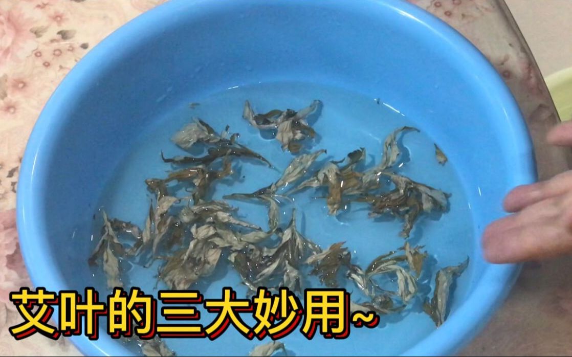 晒干的艾草用开水泡一下,作用可厉害了,土方法简单方便,快试试