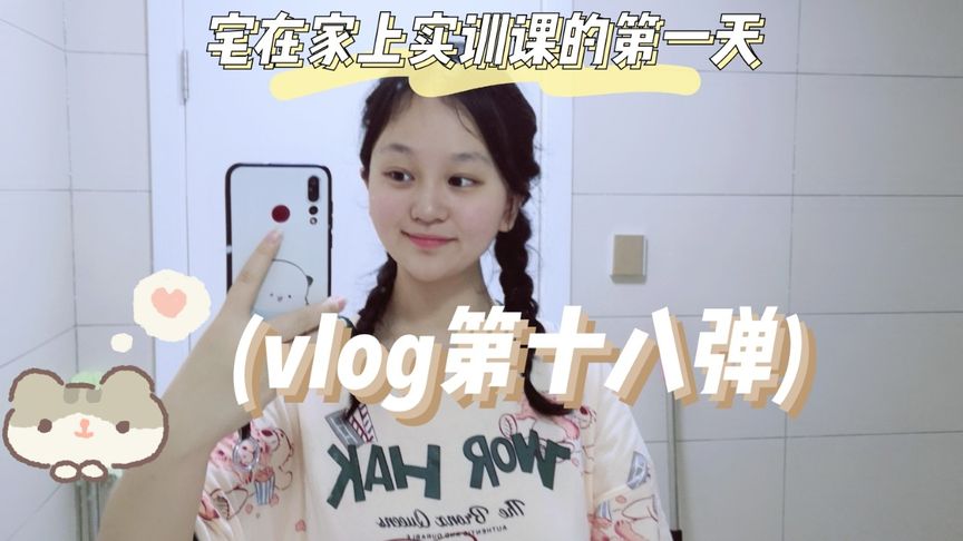 vlog第十八弹||宅在家上实训课的第一天 人生美好莫过于网课