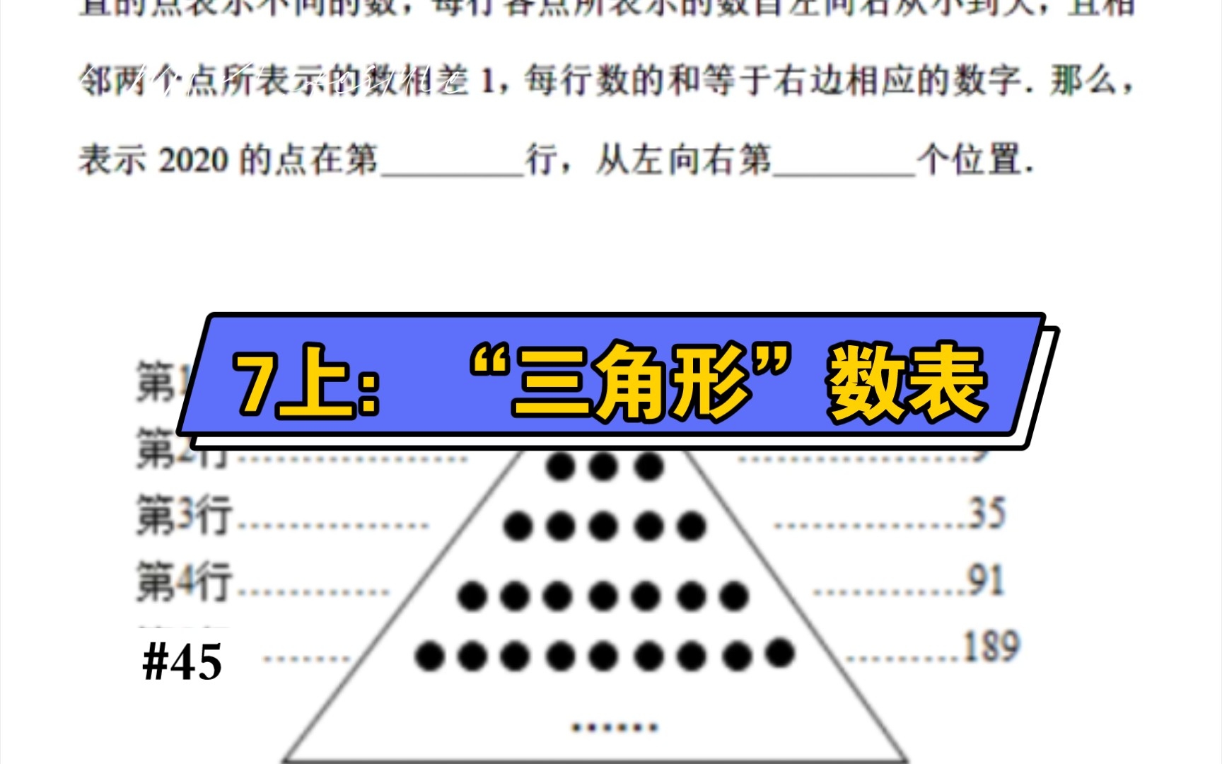 7上学霸挑战:三角形数表规律