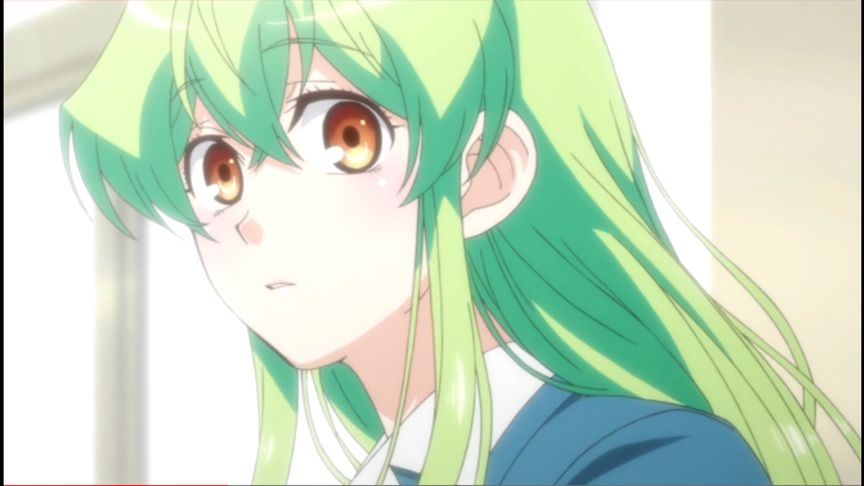 动漫:男主看萌妹子吸血鬼入迷,被发现脸红心跳直接扑向男同学