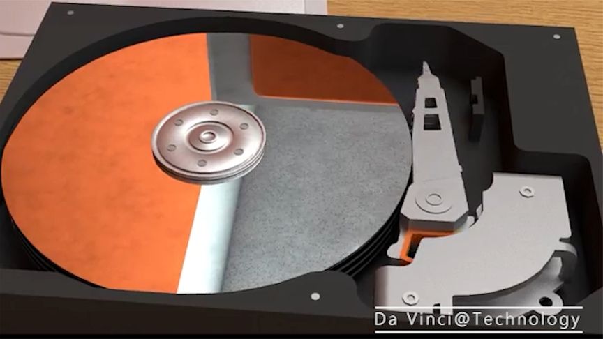 发明硬盘的人真厉害!3D动画演示硬盘的工作原理