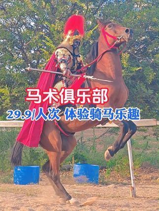 普通人也可以轻松骑马的乐趣了! #青州云门山马术俱乐部 #抖音团购...