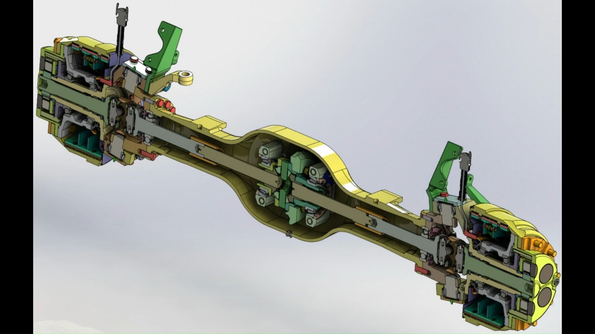 卡车后桥汽车后桥传动轴3D数模图纸