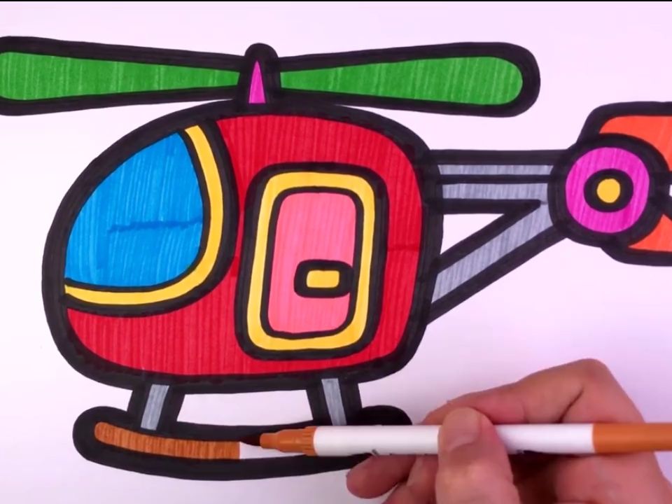 儿童简笔画教孩子画飞机