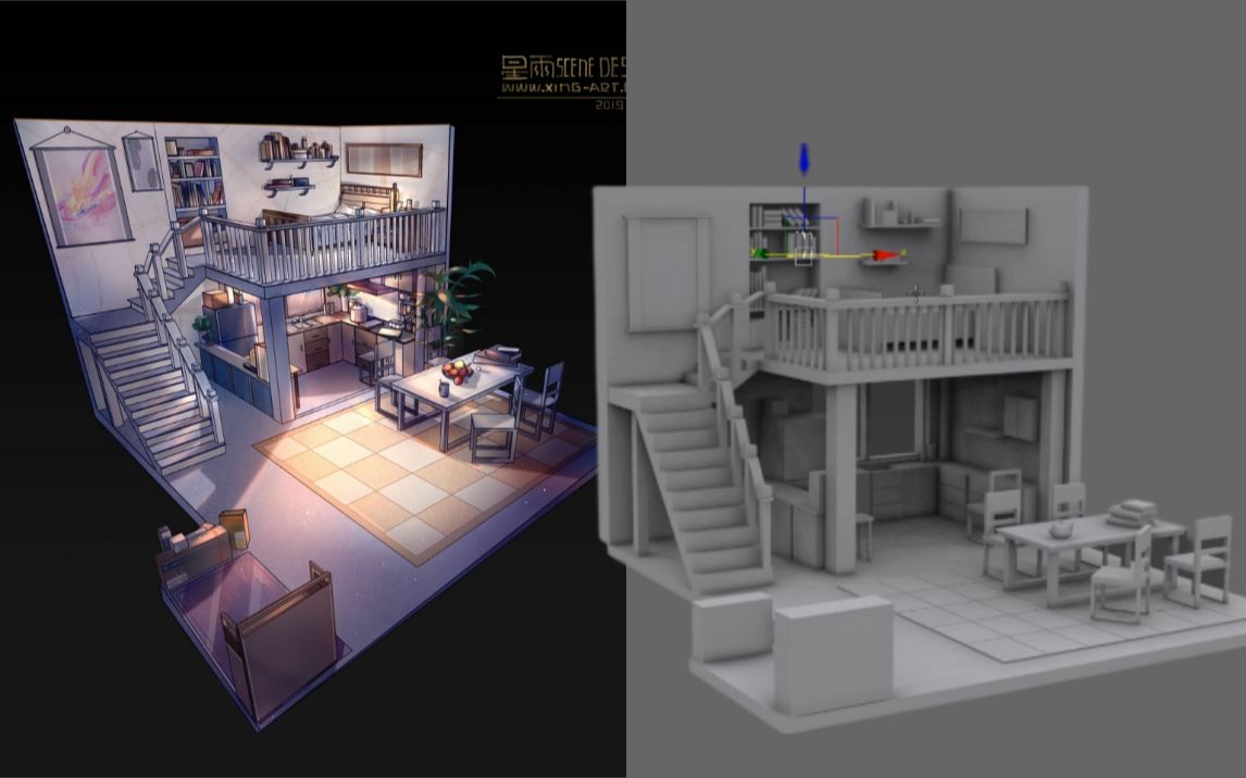 【3dmax新手教程】3d场景模型建模布线思路讲解,3dmax零基础建模...