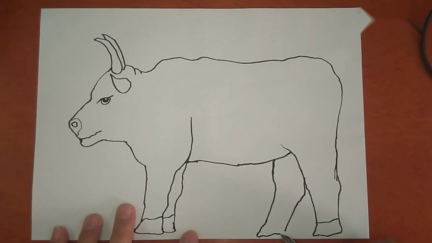 第二课:十二生肖牛如何画2(简笔画入门教学)